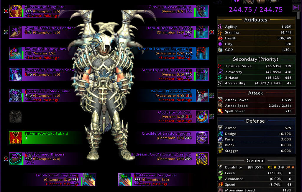 Artaemis' Havoc [Fel-scarred Low Mover] Build [M+ - Midnight - Season 1 ...