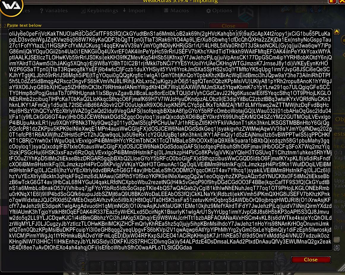 Oak's import string for WAGO io isn't working - WoW Lazy Macros
